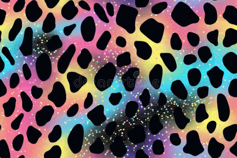 Leopard Print Pattern, Seamless Repeating Pattern, Flat Vector Illustration, Simple Design ...