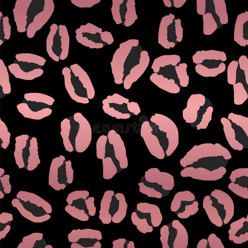 Leopard Print Repeat Pattern Design Stock Vector - Illustration of elegant, black: 166570697