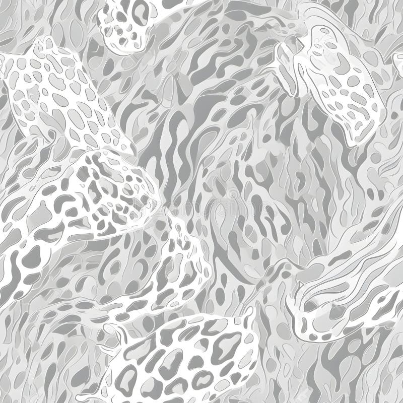 Leopard Print Seamless Pattern Design with Subtle Light Grey Textured ...