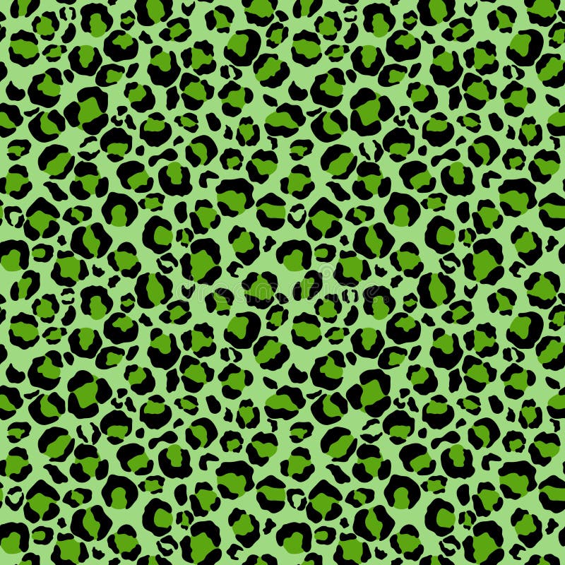 Leopard Print Seamless Pattern Stock Vector - Illustration of backdrop, green: 134790476