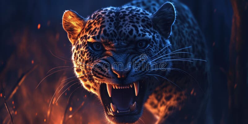 Leopard S Open Mouth Close Up, Stock Photo - Image of nature, mammal ...