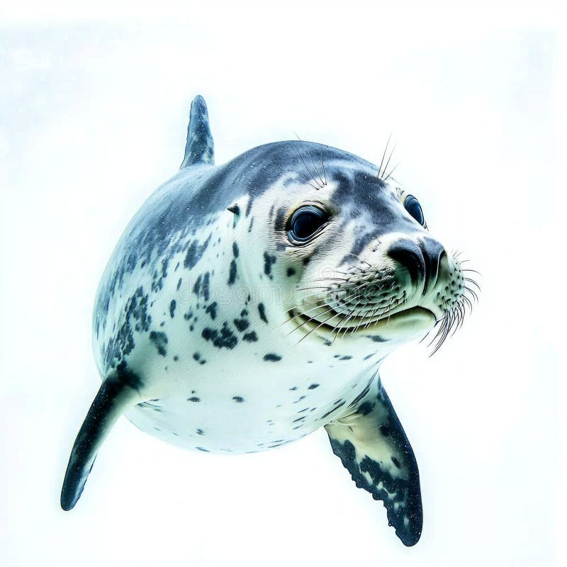 Leopard Seal Elegantly Swims through the Pristine Waters, Its ...