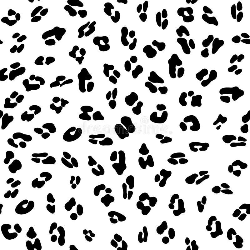 Leopard Seamless Black and White Pattern. Leopard Pattern Design Stock ...