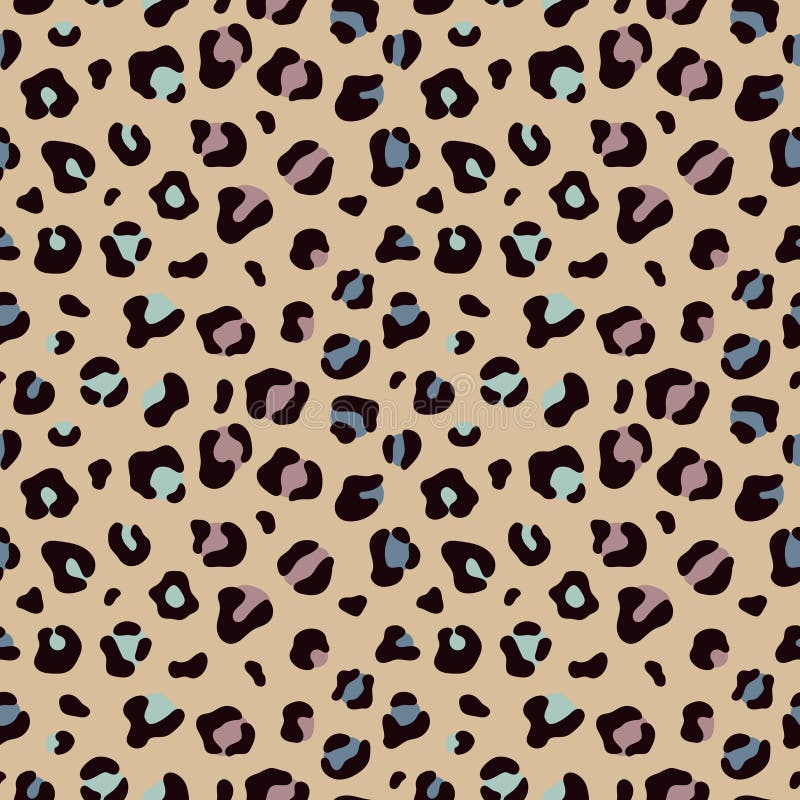 Leopard Seamless Pattern in Pastel Colors Stock Vector - Illustration ...