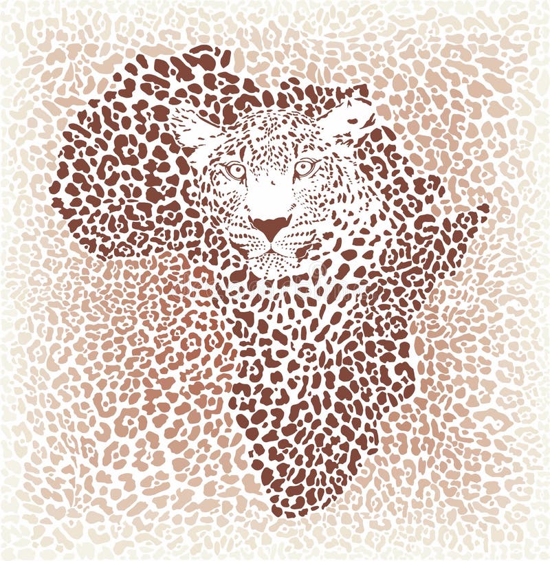 Leopard Seamless Pattern, Vector Illustration Background with Africa ...