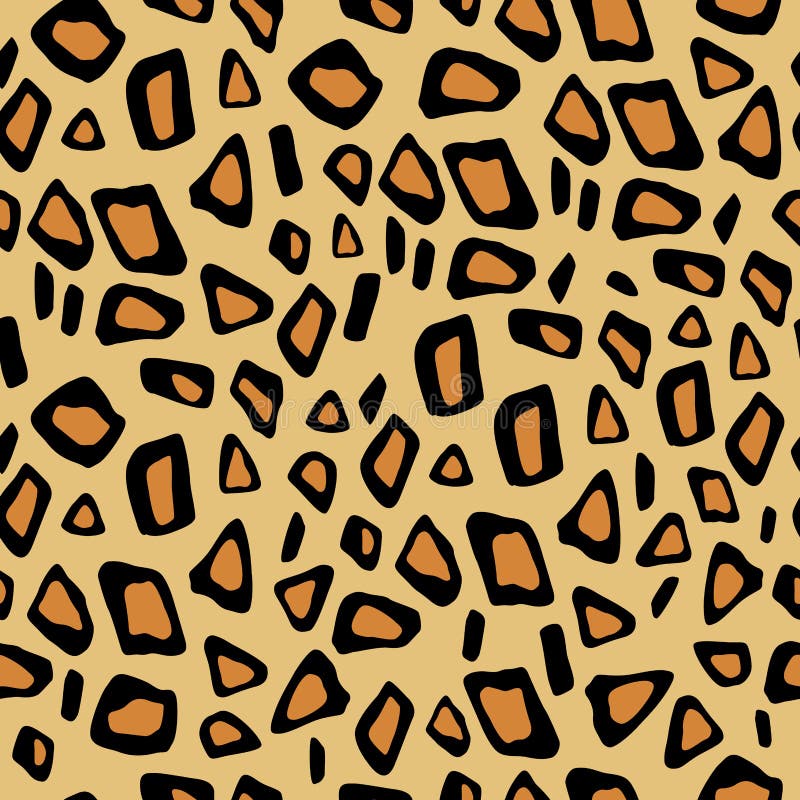Leopard Seamless Texture, Imitation. Vector Leopard Skin Repeat Pattern. Stock Vector ...