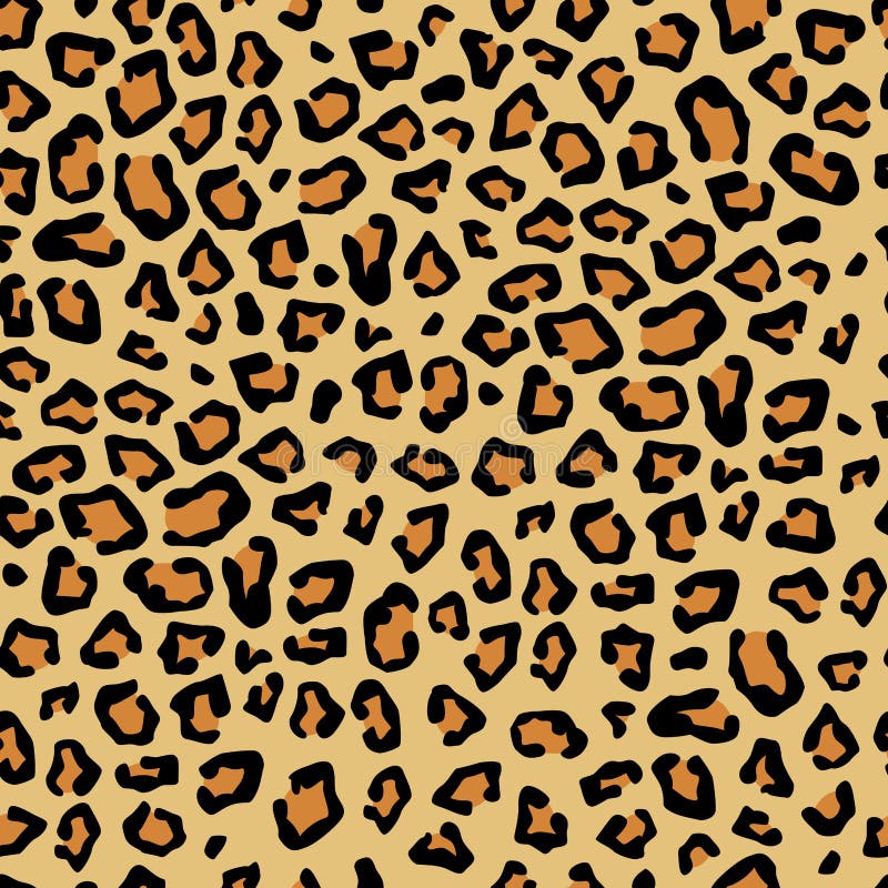Leopard Seamless Texture, Imitation. Vector Leopard Skin Repeat Pattern ...