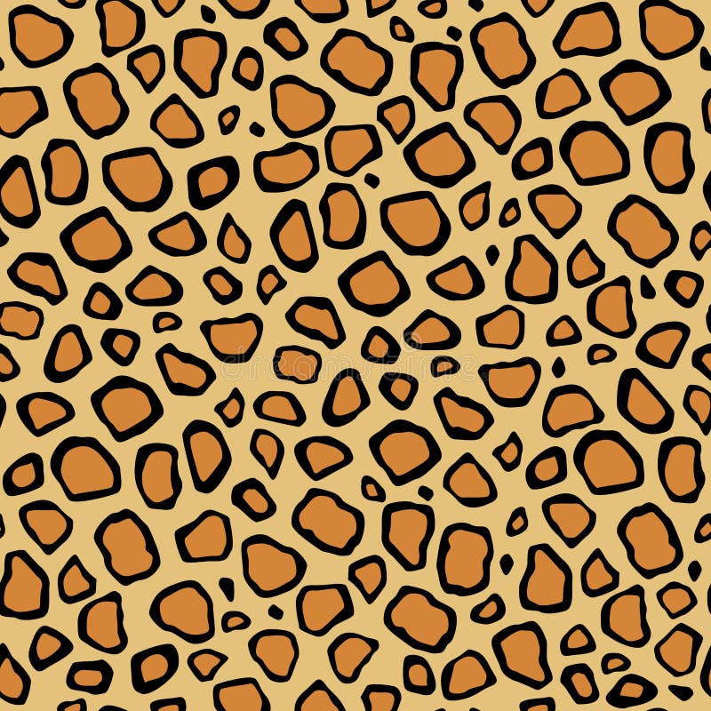 Leopard Seamless Texture, Imitation. Vector Leopard Skin Repeat Pattern. Stock Vector ...