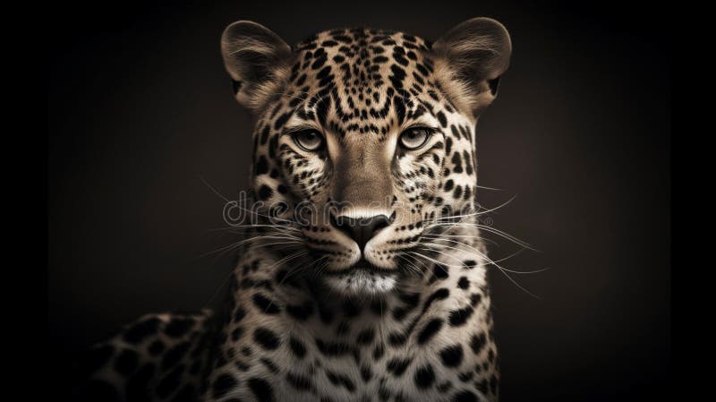 LEOPARD. SELECTIVE FOCUS. Generative AI, Stock Illustration ...