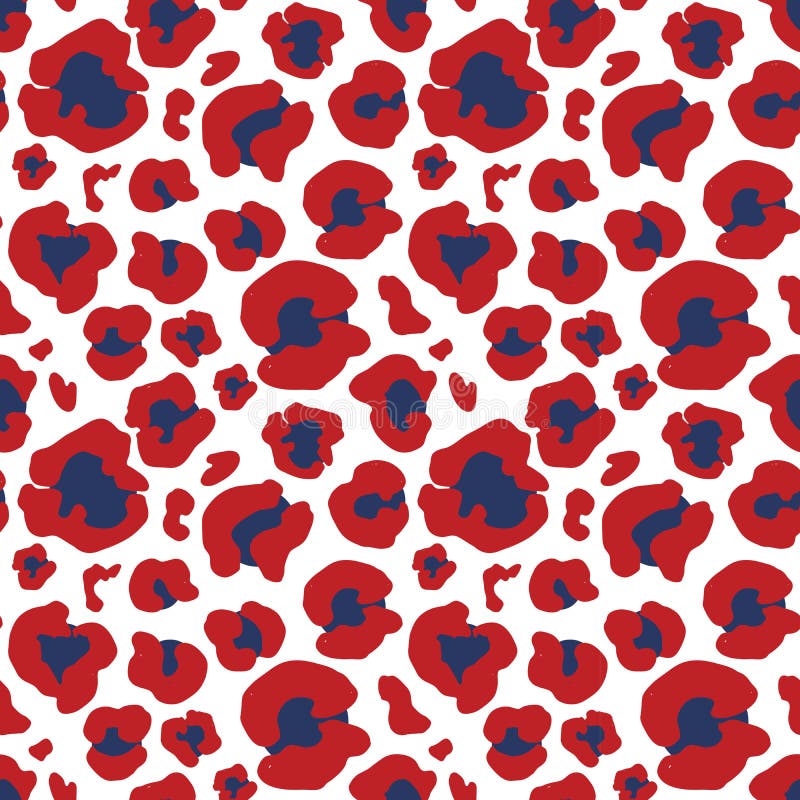 Leopard Skin Hand Drawn. Animal Print Drawing. Seamless Pattern. Vector ...