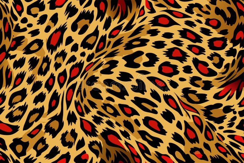 Leopard Skin Pattern Design. Vector Illustration Background of Leopard ...