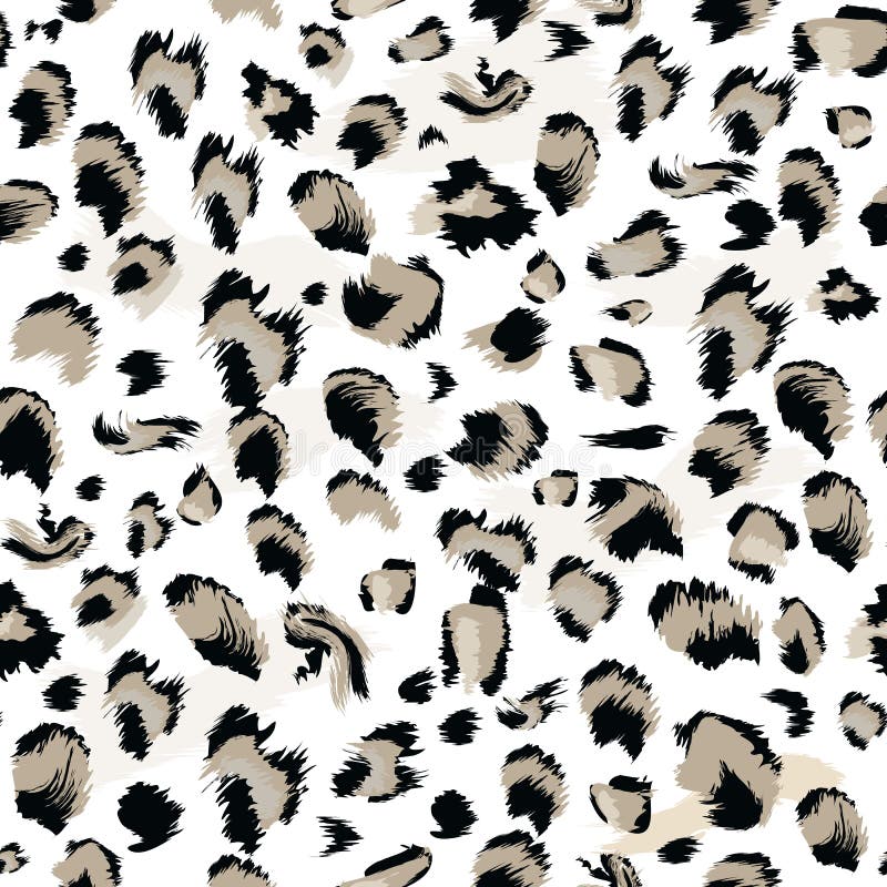 Leopard Skin Seamless. Flat and Solid Color Style Stylized Spotted ...