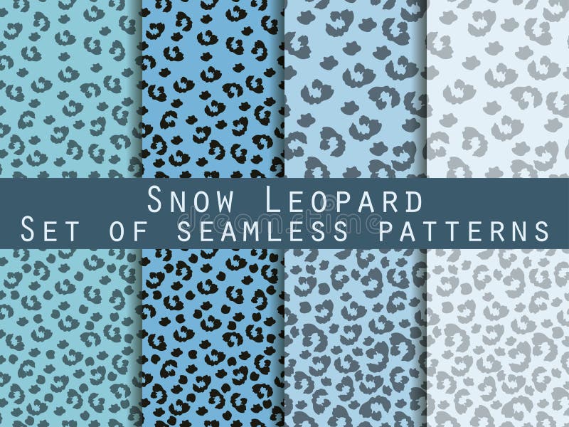 Leopard Skin Seamless Pattern. Set Snow Leopard Pattern. Stock Vector ... Leopard Skin Seamless Pattern. Set Snow Leopard Pattern. Stock Vector ...