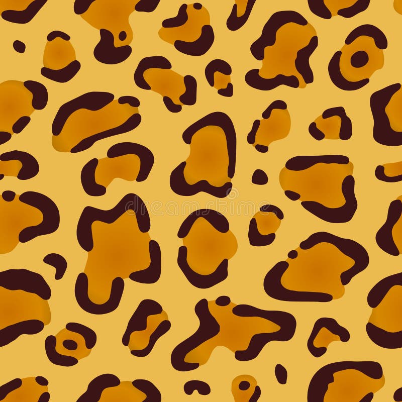 Leopard Skin Seamless Pattern Vector Illustration Stock Vector ...