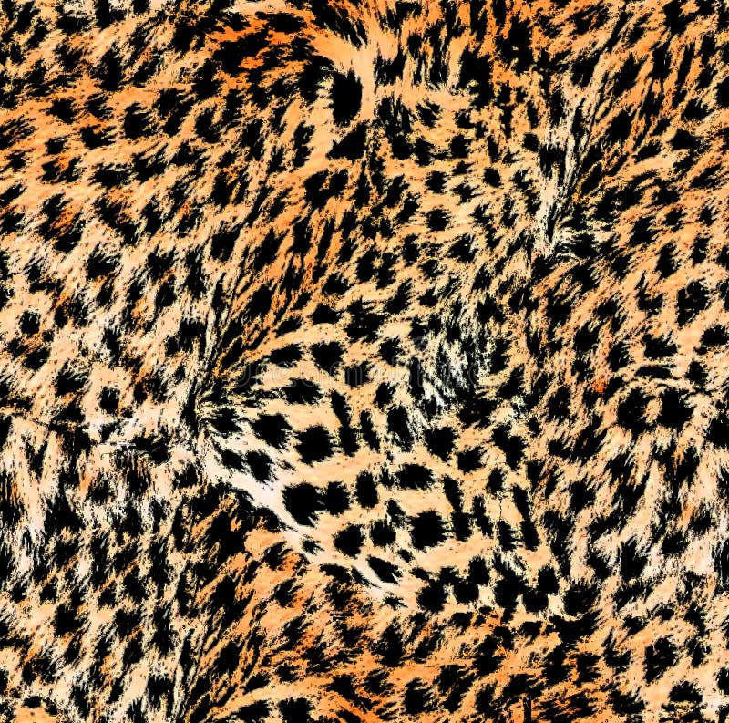 Leopard Skin Texture Seamless Pattern Colored Stock Illustration ...