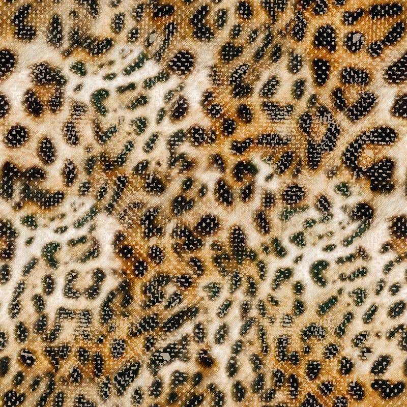 Leopard Skin Texture Seamless Pattern Colored Stock Illustration ...