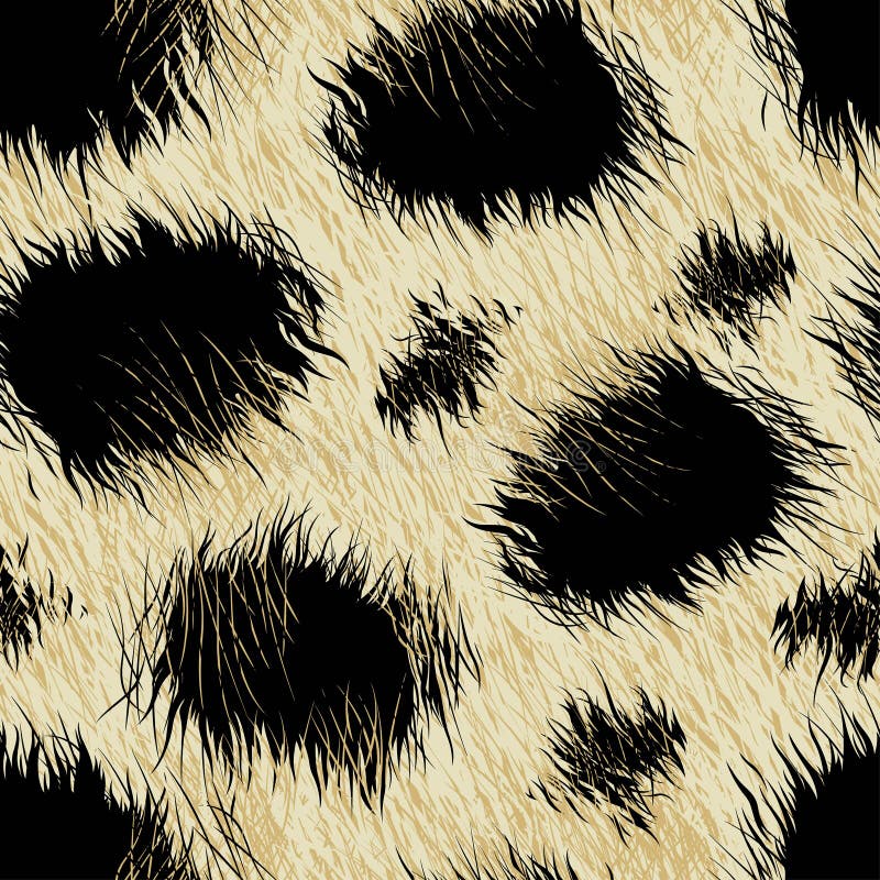 Leopard Spots Fur in a Seamless Pattern Stock Vector - Illustration of ...