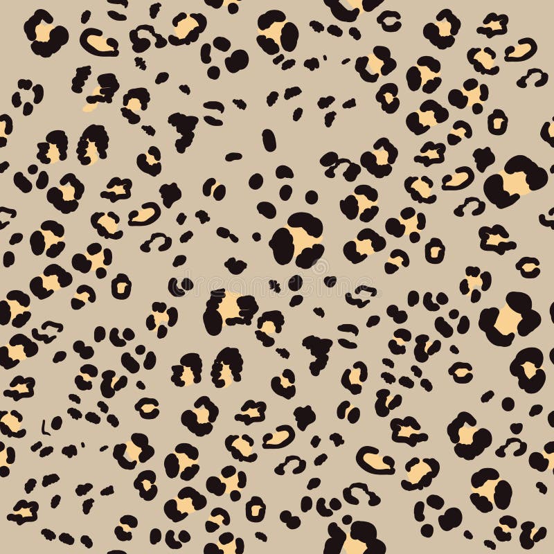 Leopard Spotted Texture Seamless Pattern Stock Vector - Illustration of ...