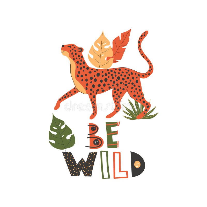 Leopard with Stealthy Tread Walking in Jungle among Bright Foliage with ...