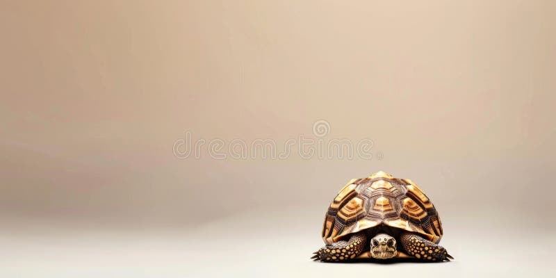 The Leopard Tortoise Displays Its Unique Spotted Shell while Standing ...