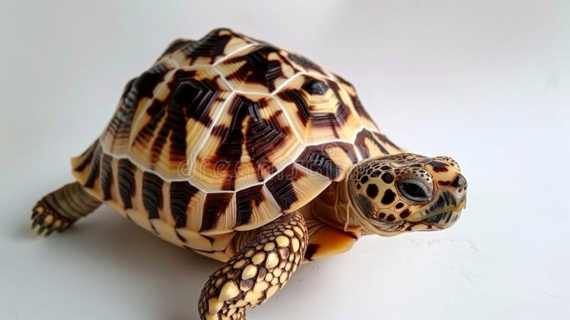 Leopard Tortoise Showcases Its Beautifully Patterned Shell while ...