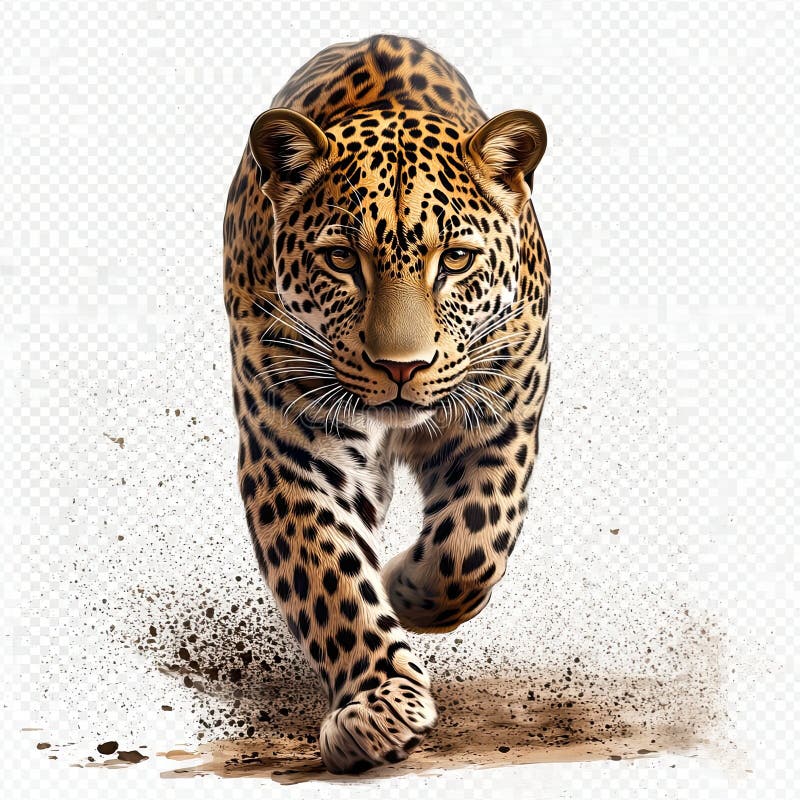 Leopard Walking stock illustration. Illustration of africa - 360844026