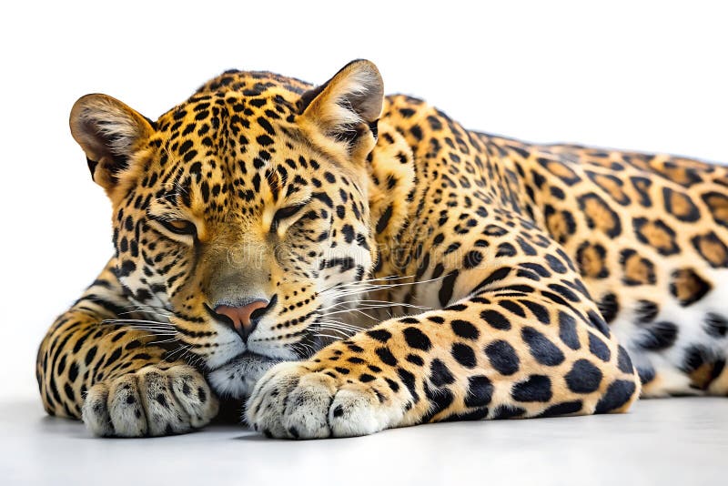 Leopard white background stock image. Image of running - 333678421