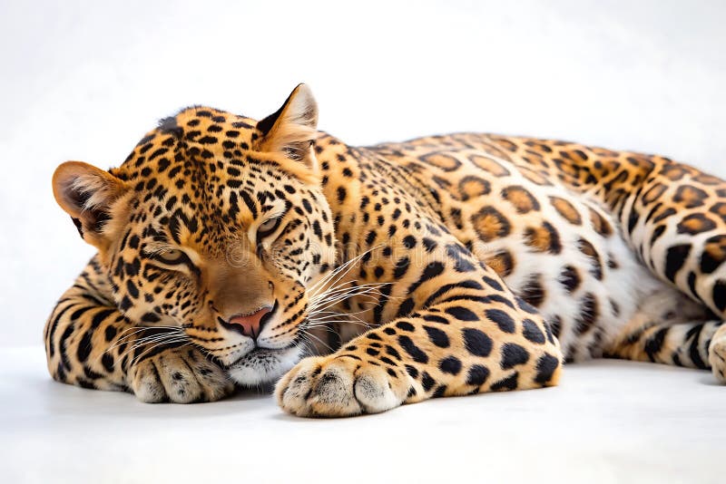 Leopard white background stock image. Image of running - 333678421