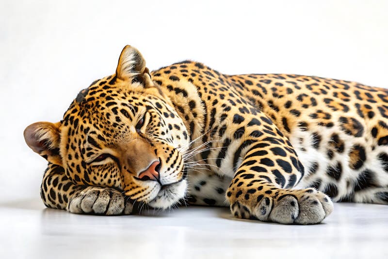 Leopard white background stock image. Image of running - 333678421