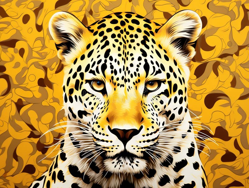 Leopard Yellow and White Skin Seamless Pattern Small Made with ...