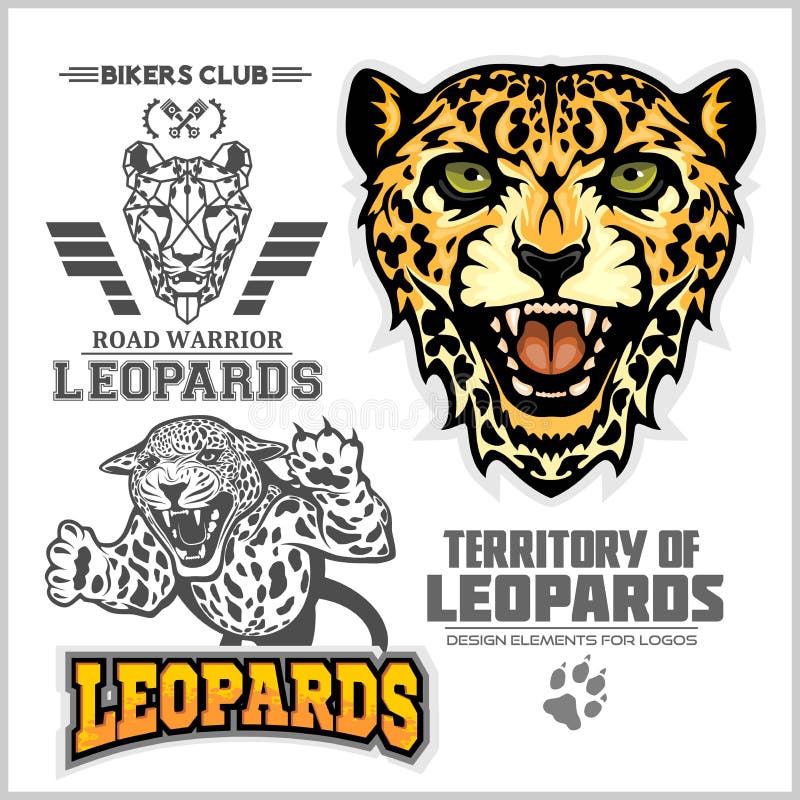 Leopards Set - Vector Elements for Sport Team and Logo. Vector ...