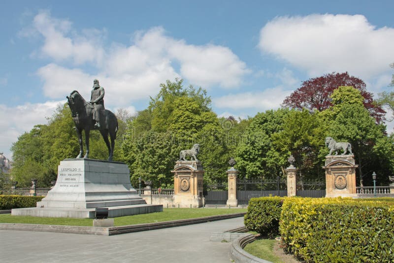 Leopold II Monument in Brussels, Belgium Stock Photo - Image of ...