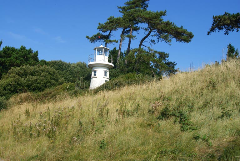 Lepe Lighthouse stock image. Image of located, lighthouse - 46521961