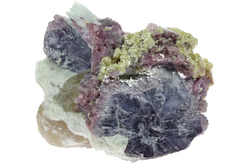 Lepidolita foto de archivo. Imagen de unprocessed, blanco - 237290288