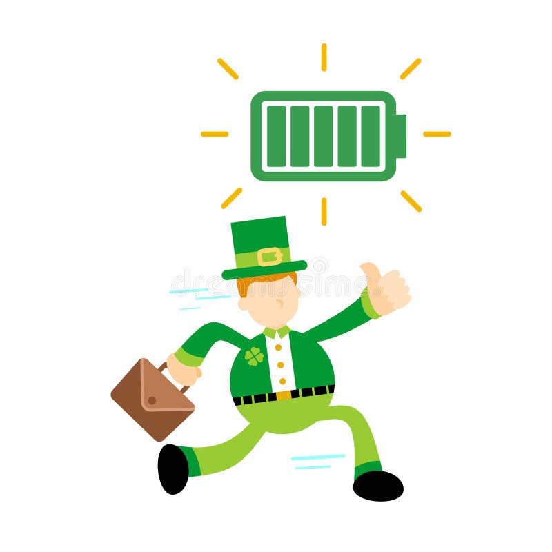 Cartoon Man Full Battery Stock Illustrations – 356 Cartoon Man Full ...