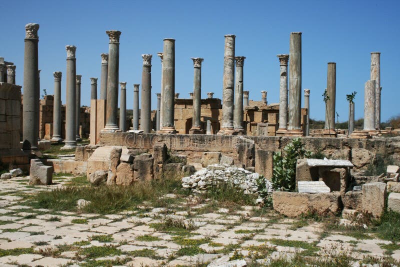 Leptis magna stock photo. Image of culture, tourism, ruins - 18710118