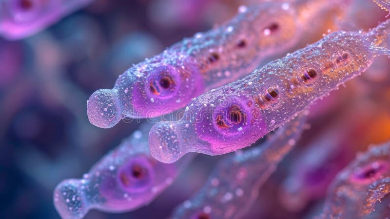 Leptospirosis Bacteria Under a Microscope AI Generated Stock ...