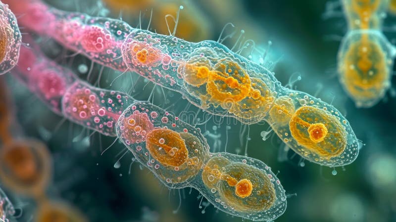 Leptospirosis Bacteria Under a Microscope AI Generated Stock ...