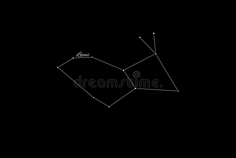 Lepus Constellation, Cluster of Stars, Hare Constellation Stock Image ...