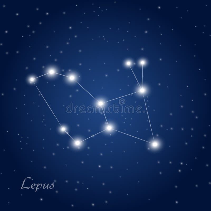 Lepus constellation stock vector. Illustration of sparkle - 61717293