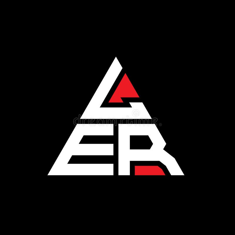 LER Triangle Letter Logo Design with Triangle Shape. LER Triangle Logo ...