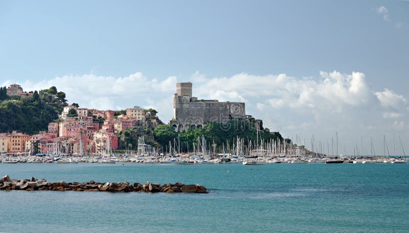 Lerici Castle and Marina - on the Med Stock Image - Image of scene ...