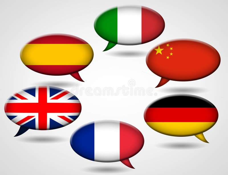 Lernen Sie Verschiedene Sprachen Stock Abbildung - Illustration von ...