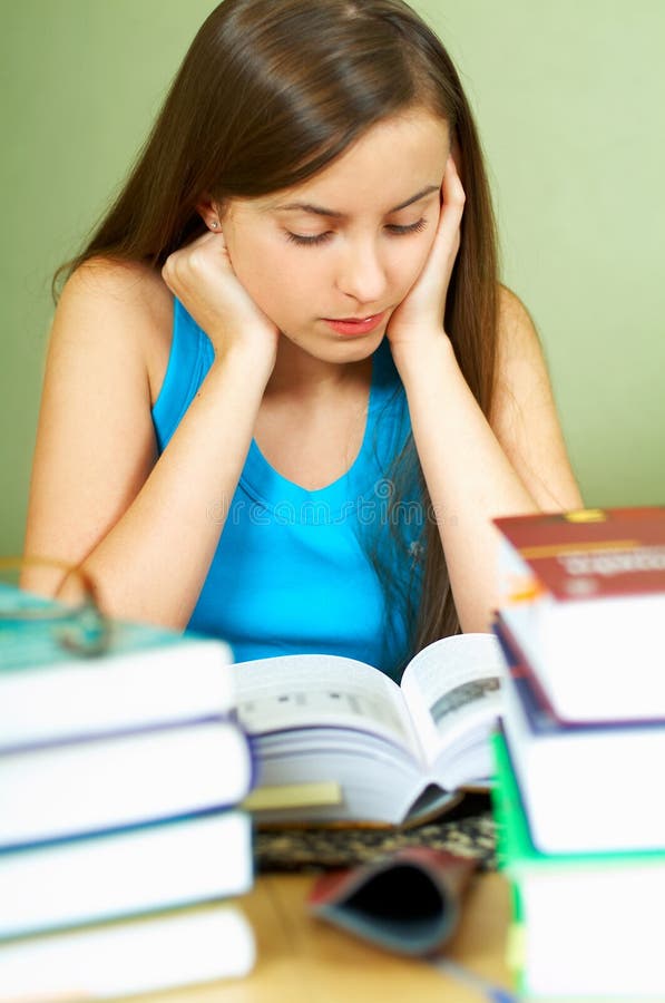 Lerning Girl stock photo. Image of filly, adult, book - 1133644