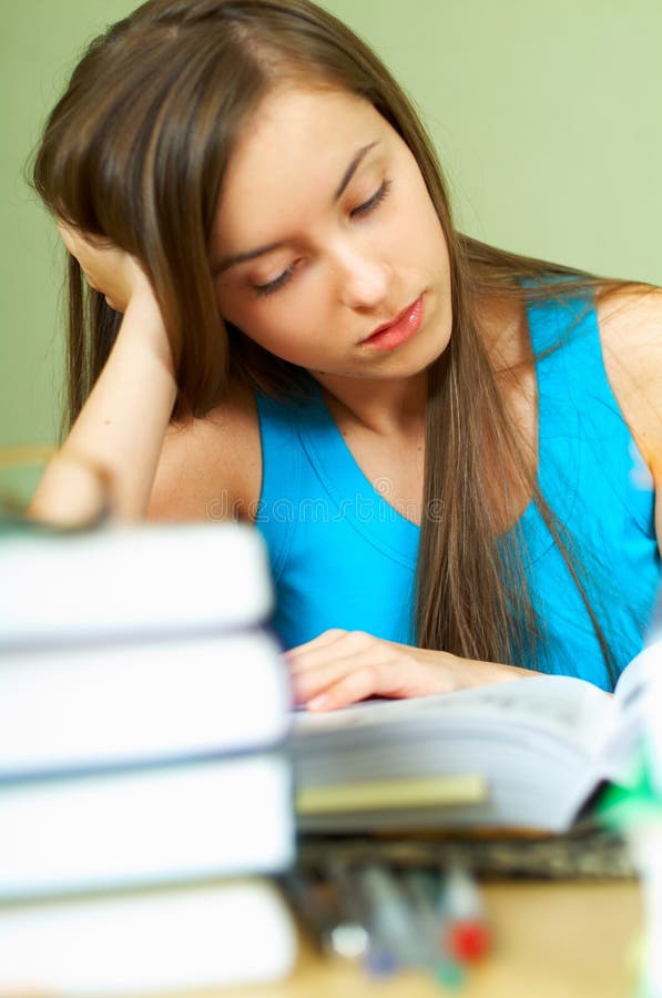 Lerning Girl stock photo. Image of filly, adult, book - 1133644