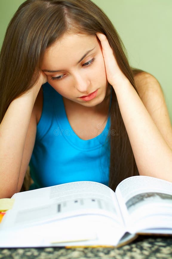 Lerning Girl stock photo. Image of textbook, beautiful - 1133664