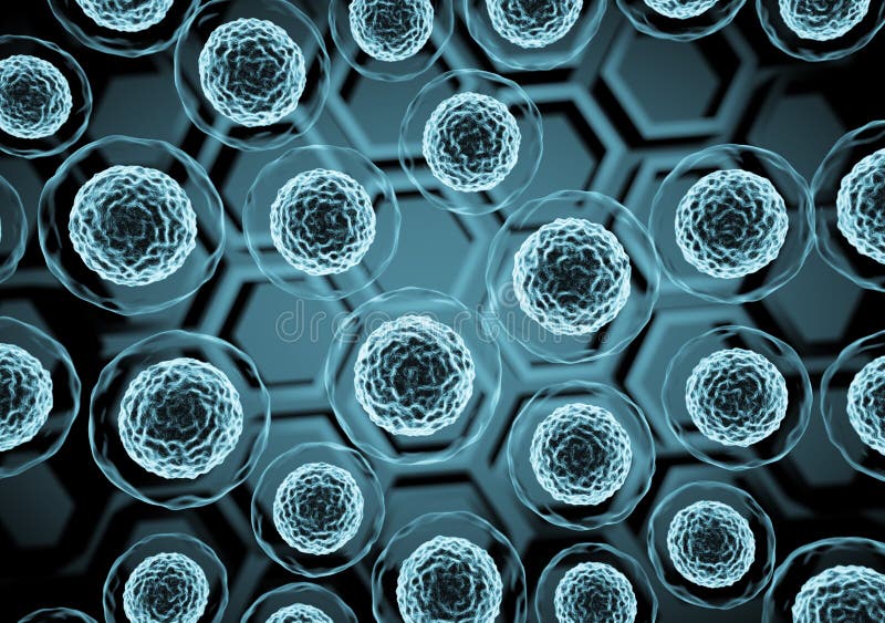 Les Cellules Regardent Sous Un Microscope Illustration Stock ...