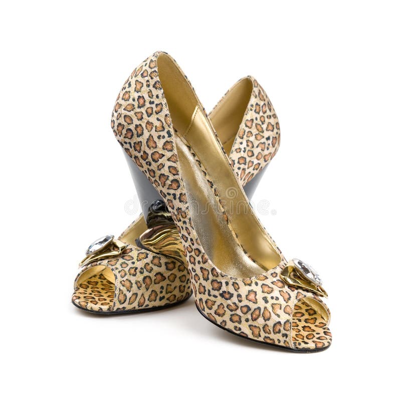 Paires De Chaussures Du Talon Haut Des Femmes Sur Le Fond Blanc Photo ...