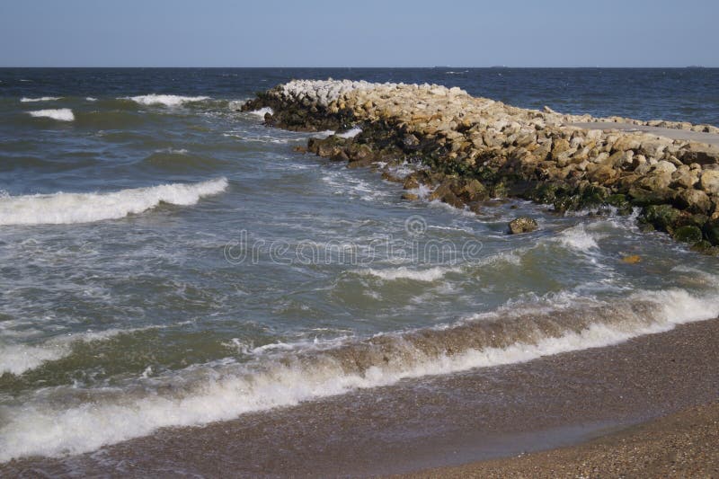 Les Couleurs De La Mer Noire Ondule, La Roumanie Image stock - Image du ...