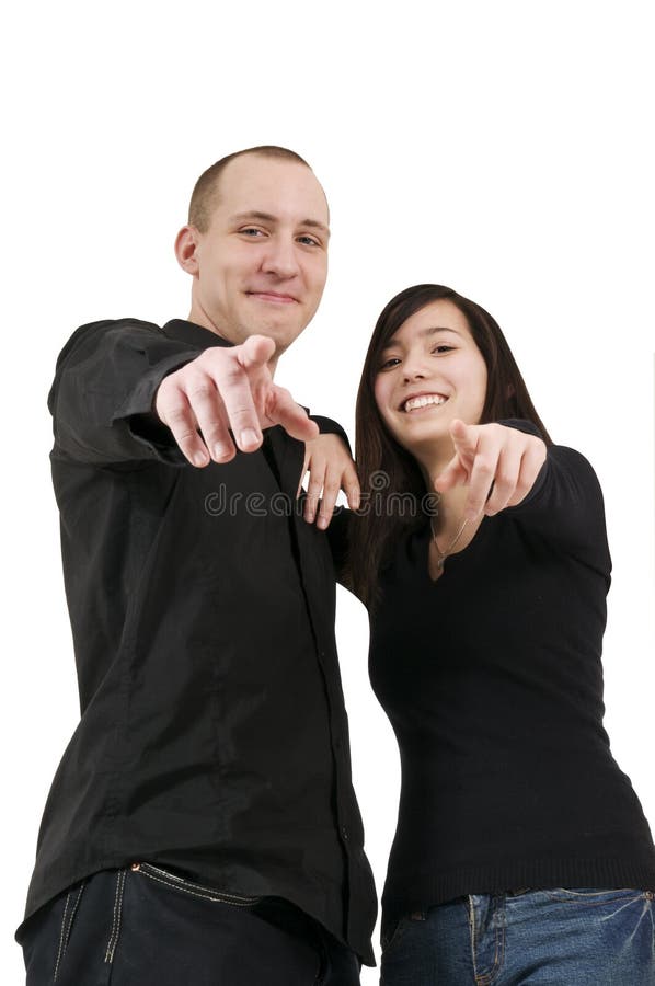 Les Couples Affichent Aux Jeunes De Visualisateur Photo stock - Image ...